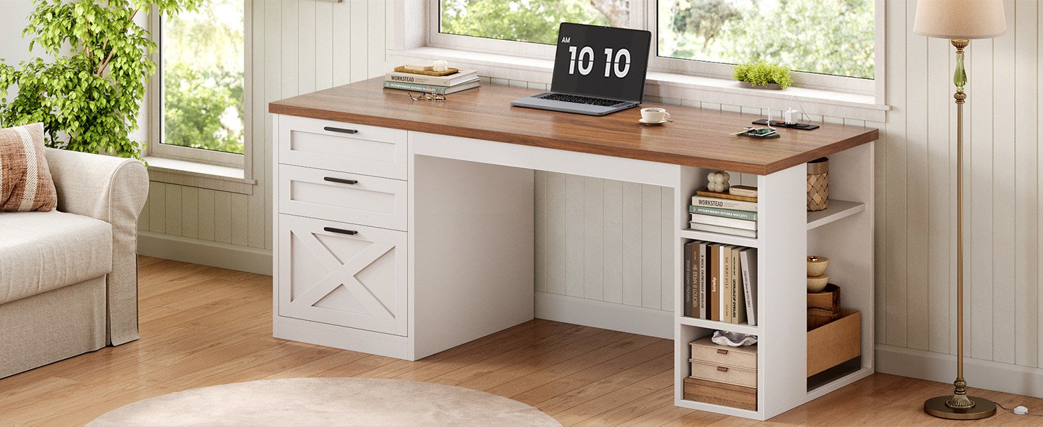 How Does a Farmhouse Office Desk Combine Functionality with Style – SEDETA