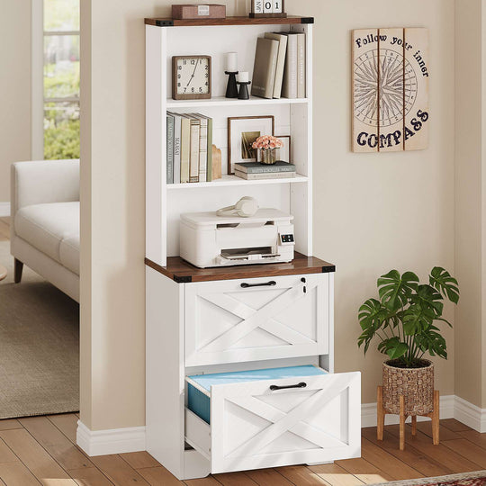 SEDETA 2 Drawer File Cabinet with Lock Wood Filing Cabinet with Adjust